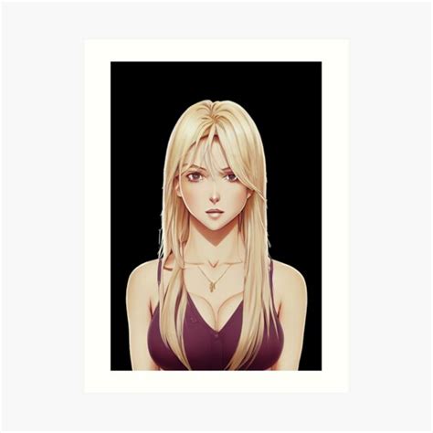 Pinup Anime Big Boobs Blonde Girl 13 Art Print For Sale By Osy003