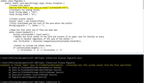 java filenotfoundexception when compiled in cmd but