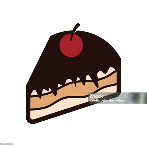 Sweet Cake Template Logo Design Vector Illustration Of Silhouette With