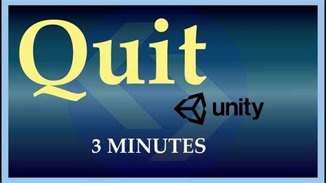 [unity3d] [tutorial] unity how to make a quit button in 3 minutes