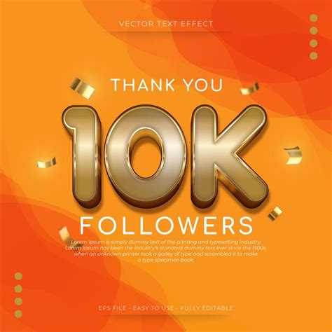 Premium Vector Vector Thank You For 10k Social Media Followers With