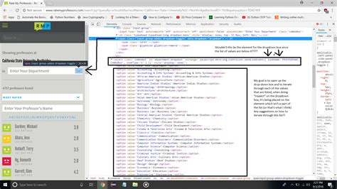 how do i select items from a drop down box in selenium using python