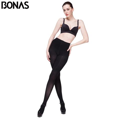 Bonas 120d Opaque Tights Women Autumn Sexy Velvet Solid Color Pantyhose
