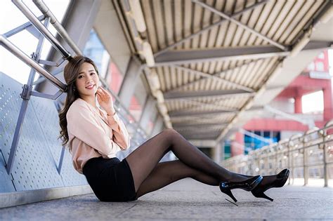 Hd Wallpaper Asian Model Women Long Hair Dark Hair Depth Of Field