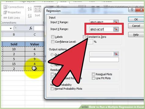 how to run a multiple regression in excel 8 steps with