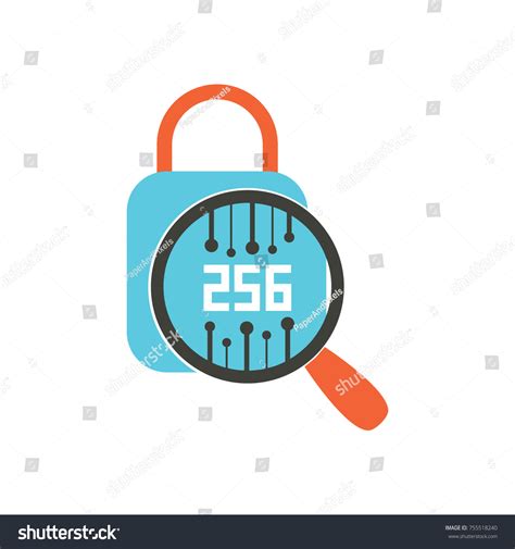 sha256 secure hash algorithm flat icon stock vector royalty free