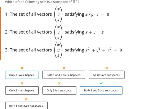 [linear algebra] why is 3 a subspace of r3 following the equation