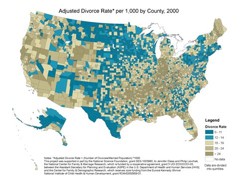 county level marriage divorce data 2000