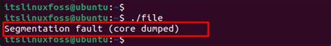fix segmentation fault core dumped linux its linux foss