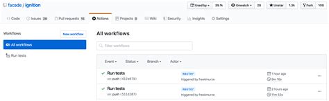 run laravel test suite on github actions with laravel docker riset