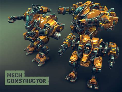 mech constructor light and medium robots 3d 机器人 unity asset store