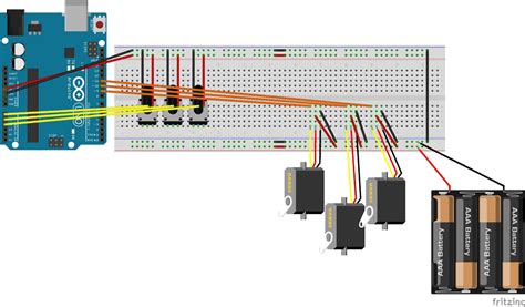 Controlling 3 Servo Motors With 3 Potentiometers And An Arduino 11