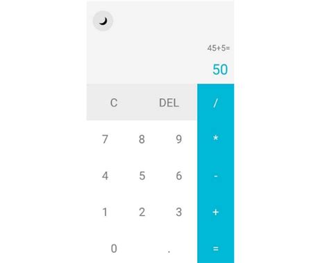 calculator with light and dark theme made with react native