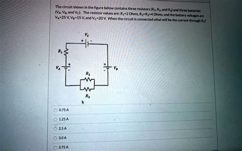 Solved The Circuit Shown Figure Below Contains Three Resisios Ri Rz