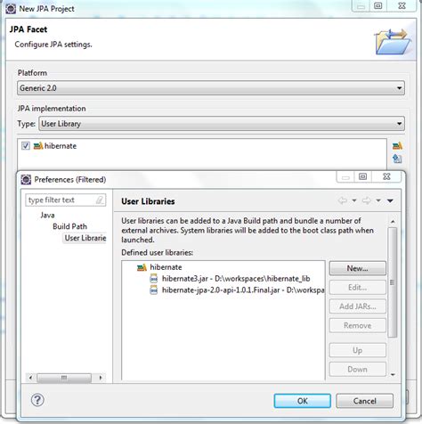 the binary heap setting up hibernate with an eclipse jpa project