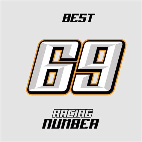 Premium Vector Vector Racing Number Template 69