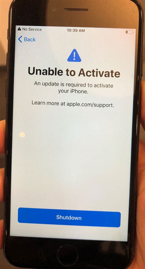 An Update Is Required To Activate Your I… Apple Community