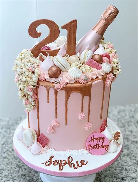 Pin By Chelsea On Pink Drip Cakes 21st Birthday Cakes Classy 21st