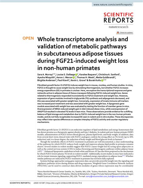 Pdf Whole Transcriptome Analysis And Validation Of Metabolic Pathways