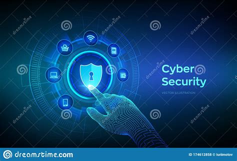 Cyber Security Data Protection Business Concept On Virtual Screen