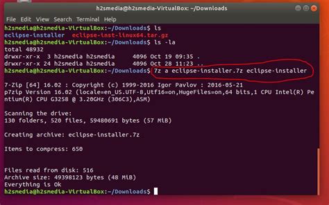 how to install 7zip on ubuntu linux using command line h2s media