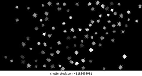 Abstract Silver Star Confetti Falling Starry Stock Vector Royalty Free