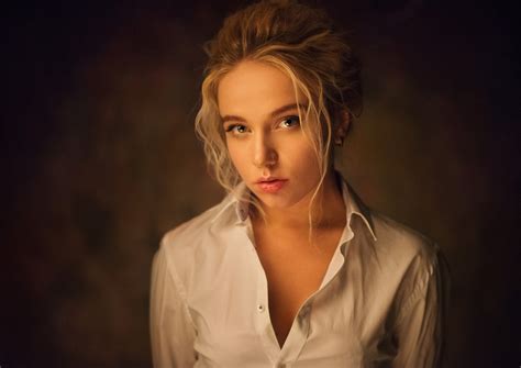 Portrait Blonde Maxim Maximov Women Face Maria Popova Hd