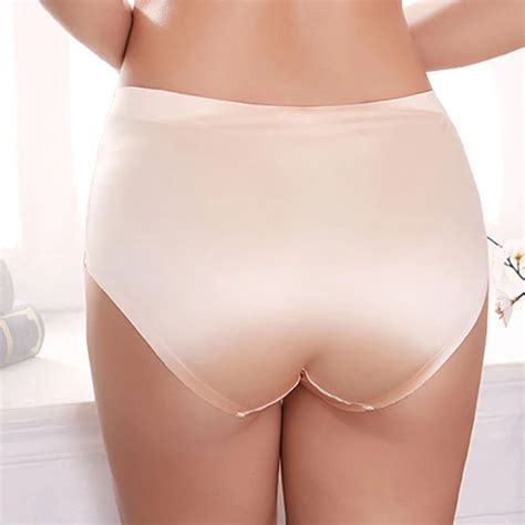 Silk Panties Large Size Womens Underwear 2022 Ultra Thin Panties