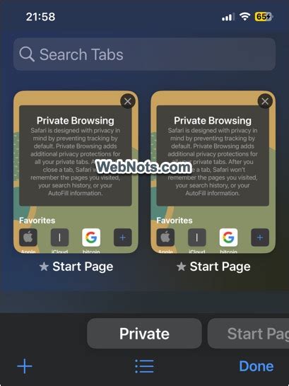 How To Lock Safari Private Browsing In Iphone And Mac Webnots