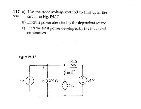 Solved Use The Node Voltage Method To Find V 0 In The