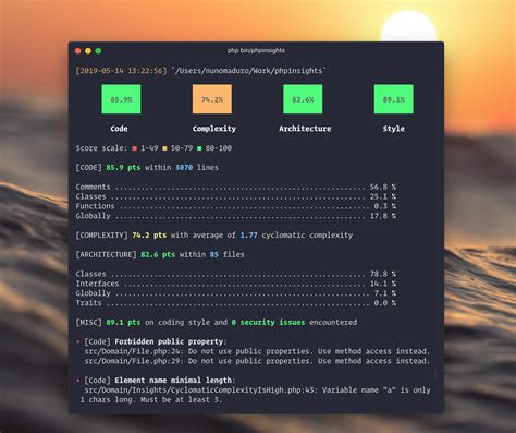 php insights analyze the code quality of your php projects