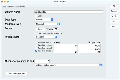 How To Make A Validation Column In Regular Jmp Using Jsl Jmp User