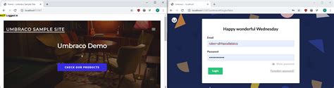 show content for backend admin only umbraco 8