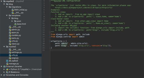 python the empty path didn t match any of these django 2 by example