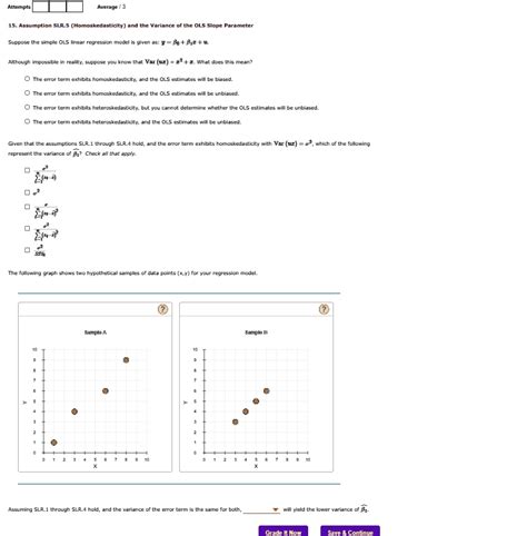 solved attempts average 3 15 assumption slr 5 homoskedasticity