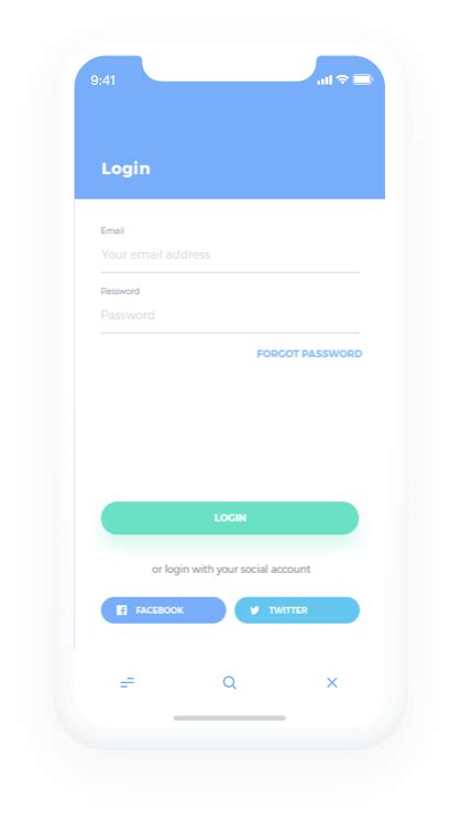 react native login template pulp