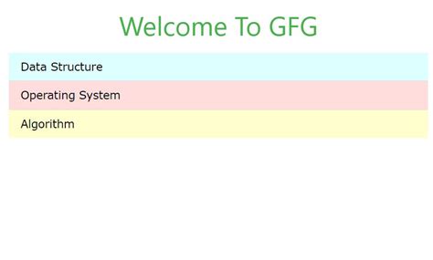 w3 css lists geeksforgeeks