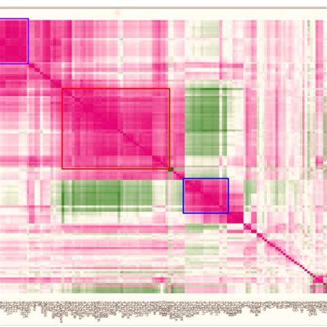 Heatmap Representation Of The Pearson Correlations And Clustering Of
