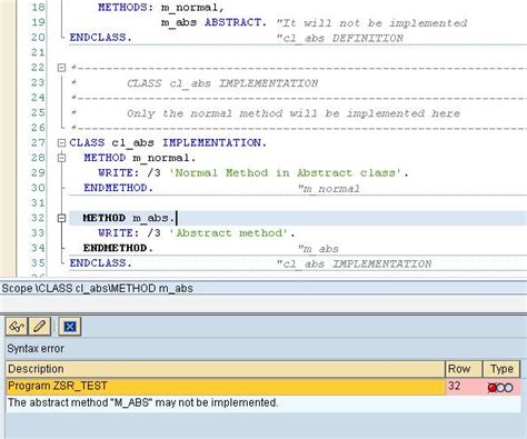 sap abap 4 tutorial abstract method