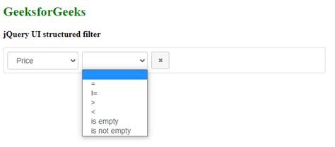 javascript structured filter plugin geeksforgeeks