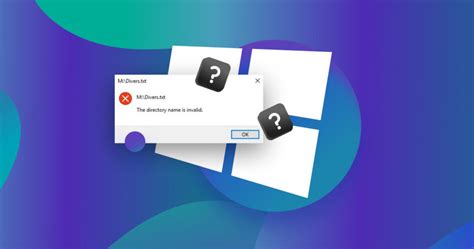 fix the directory name is invalid error on windows 10 11
