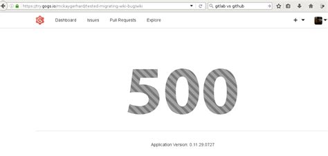 gogs bug internal wiki does not show got 500 error