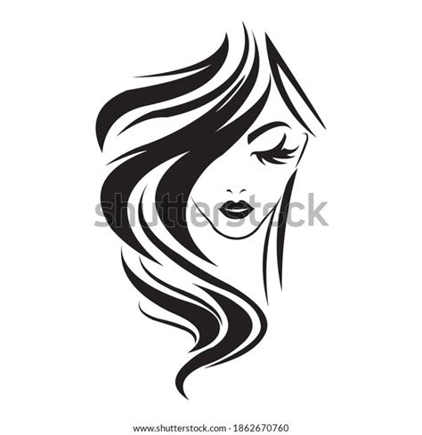 Luxury Beauty Woman Face Design Logo Stock Vector Royalty Free