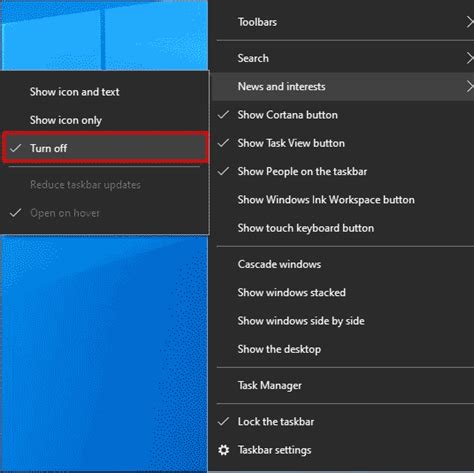 How To Remove The Weather Widget From Taskbar In Windows 10 Minitool