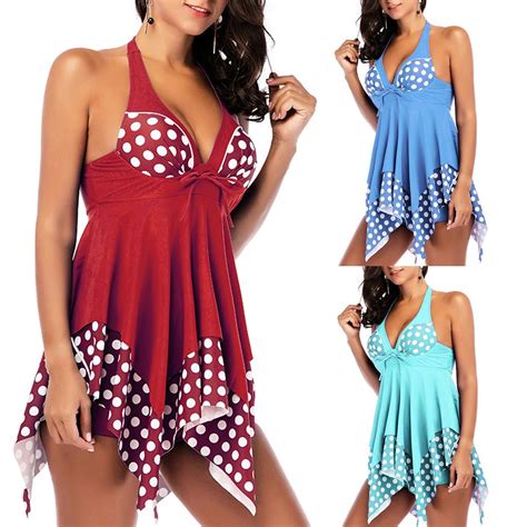 Buy Women Plus Size Print Tankini Swimjupmsuit Swimsuit Beachwear