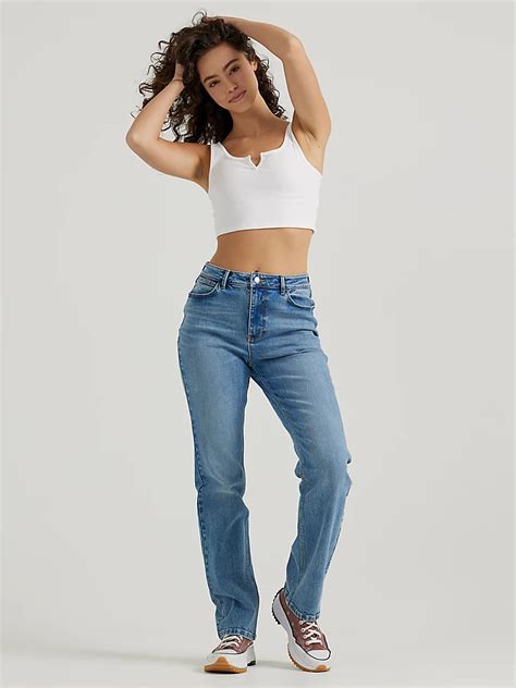 Womens Wrangler® High Rise True Straight Leg Jean