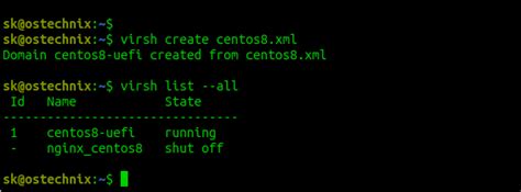 manage kvm virtual machines with virsh program ostechnix