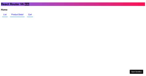 react router v6 codesandbox