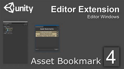 unity editor extensions tutorial asset bookmark 04 youtube