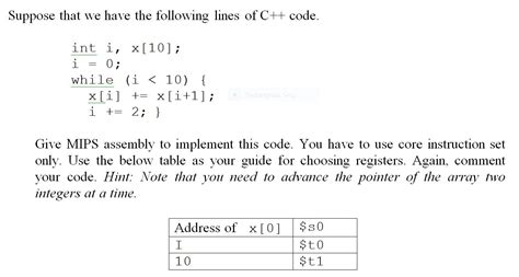 solved i m unsure how to creat an mips array that continualy